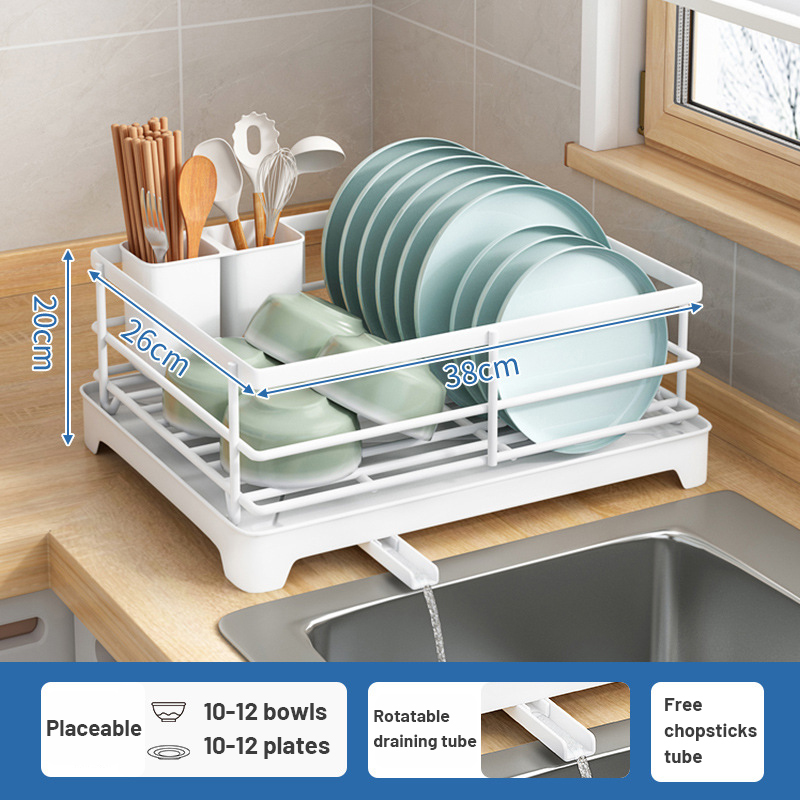 Tidy House Dish Drying Rack Dish Drainer With Drip Tray Foldable Dish ...