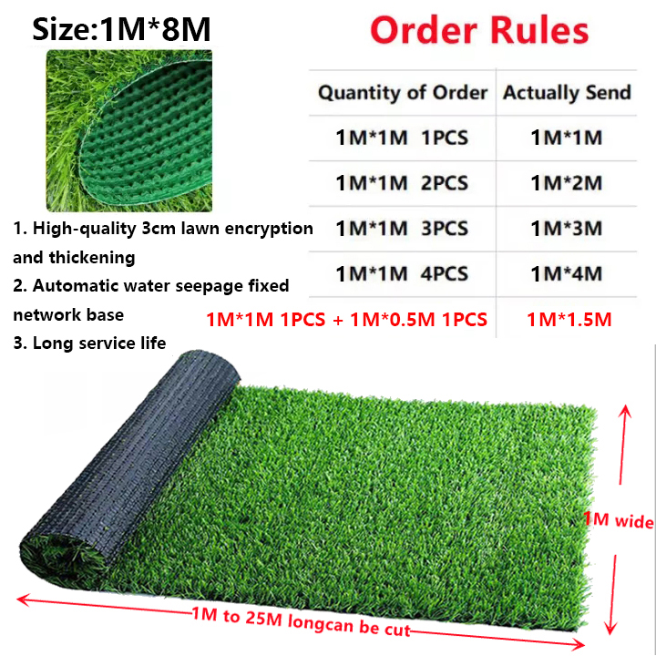A whole volume 25mX1m Artificial Model Grass Meadow Turf Mat Layout ...