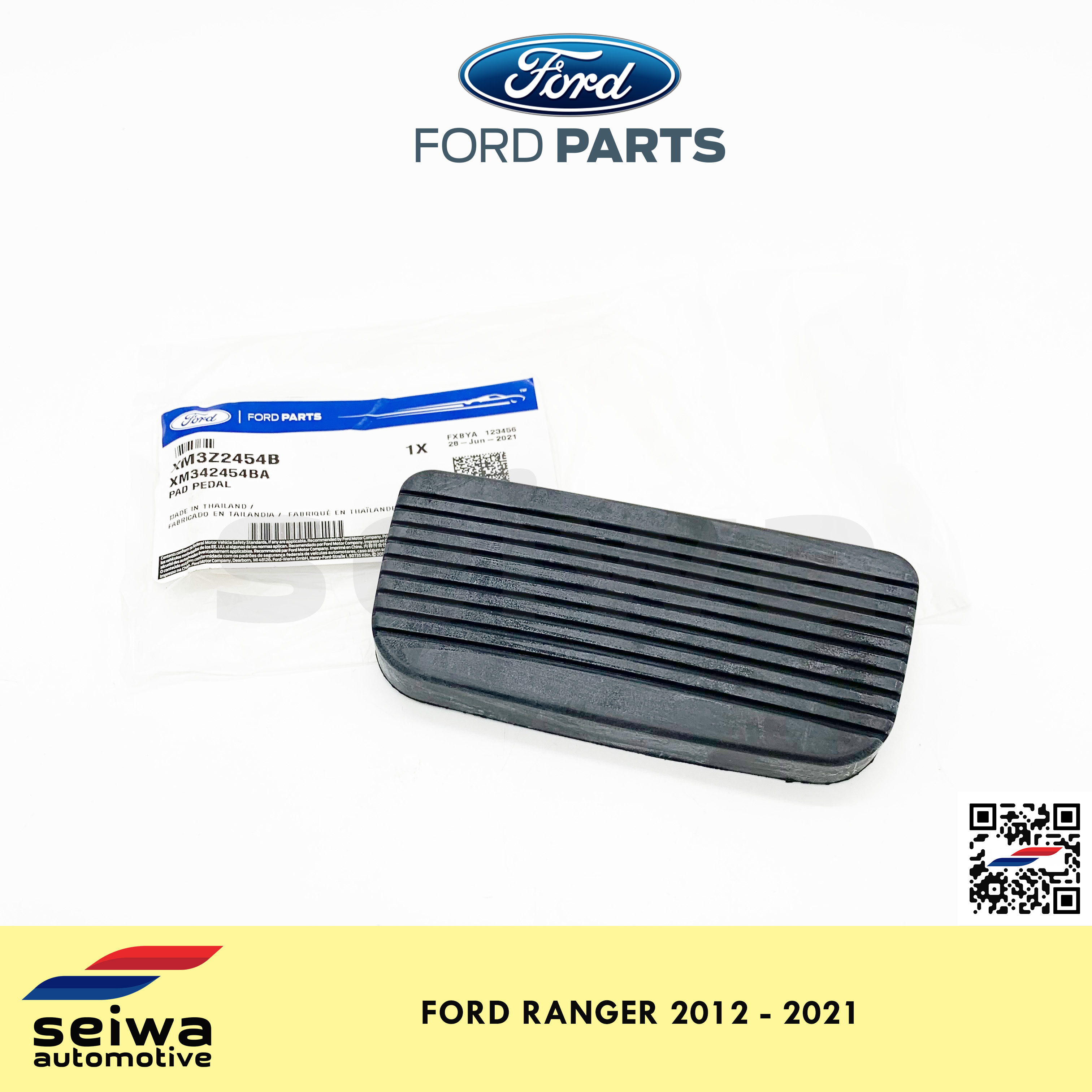 [2012 - 2021] Ford Ranger Brake Pedal Pad (Automatic) - Genuine Ford ...