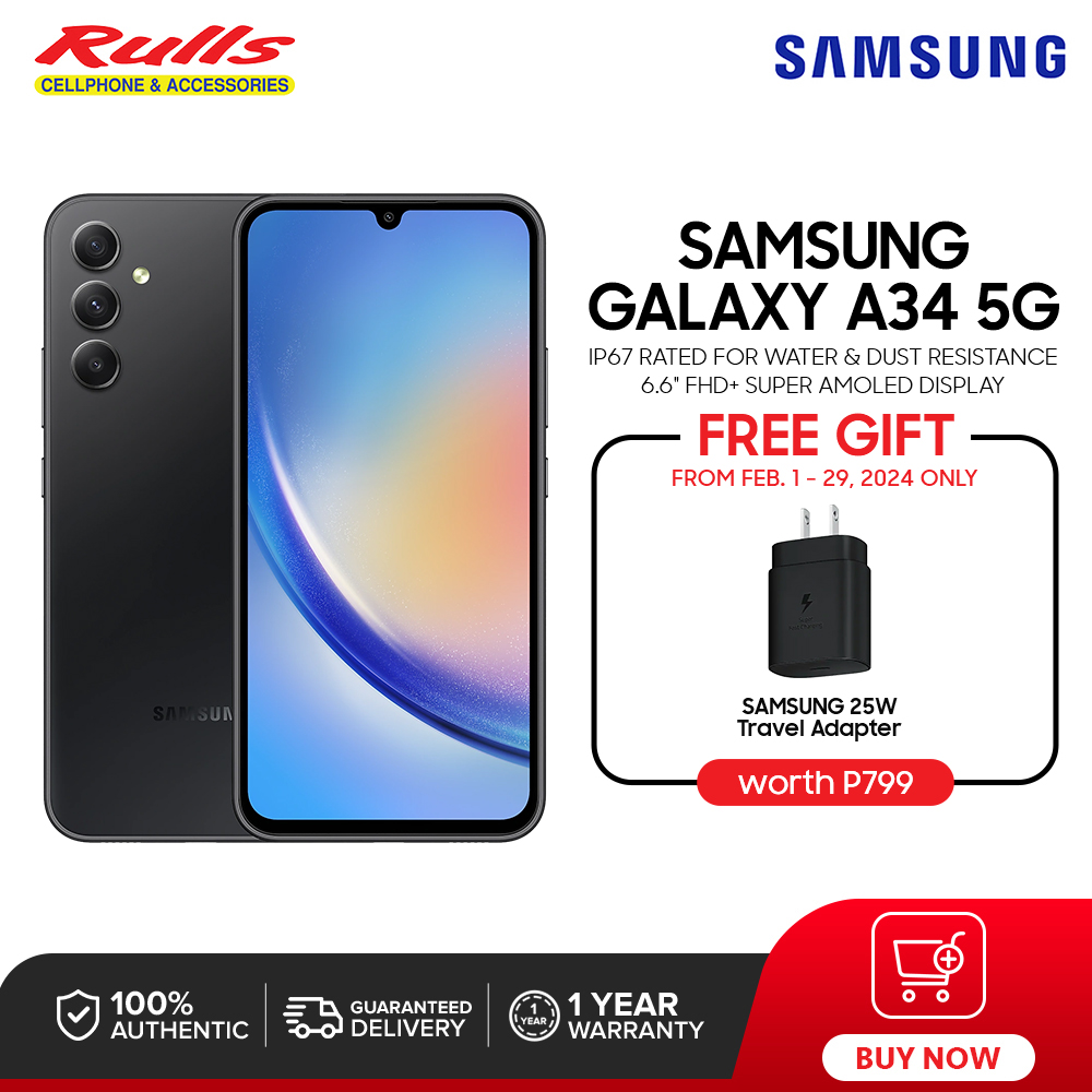 Samsung Galaxy A34 5G Smartphone | 8GB + 128GB / 256GB | Dimensity 1080 ...