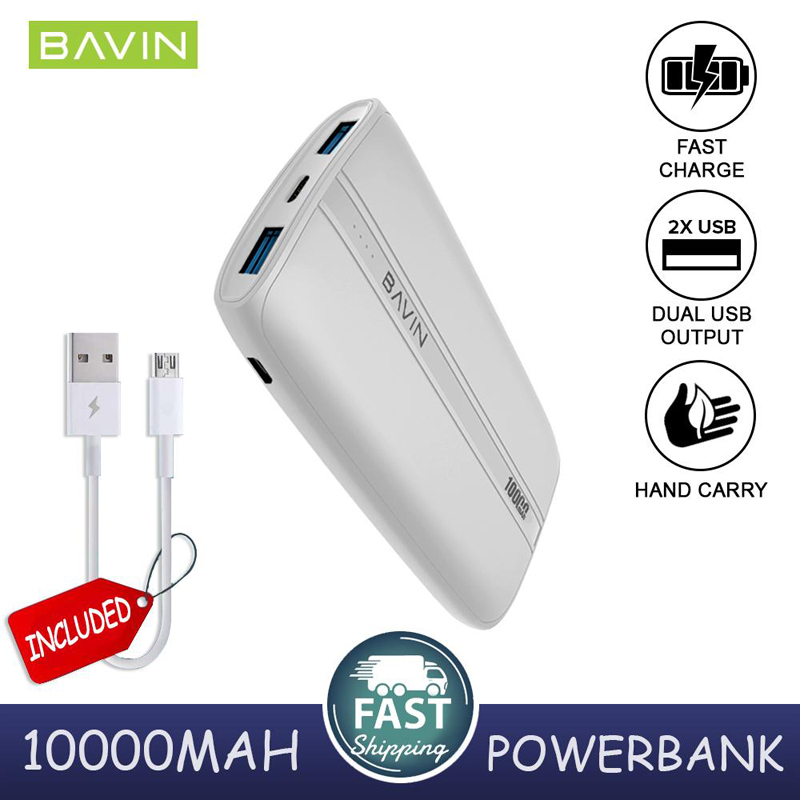 Mobihub BAVIN PC087 10000mAh Slim Portable Size Power bank Dual ...