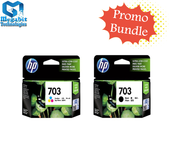 HP 703 Black and Tri-color Original Ink Cartridge Bundle | Lazada PH