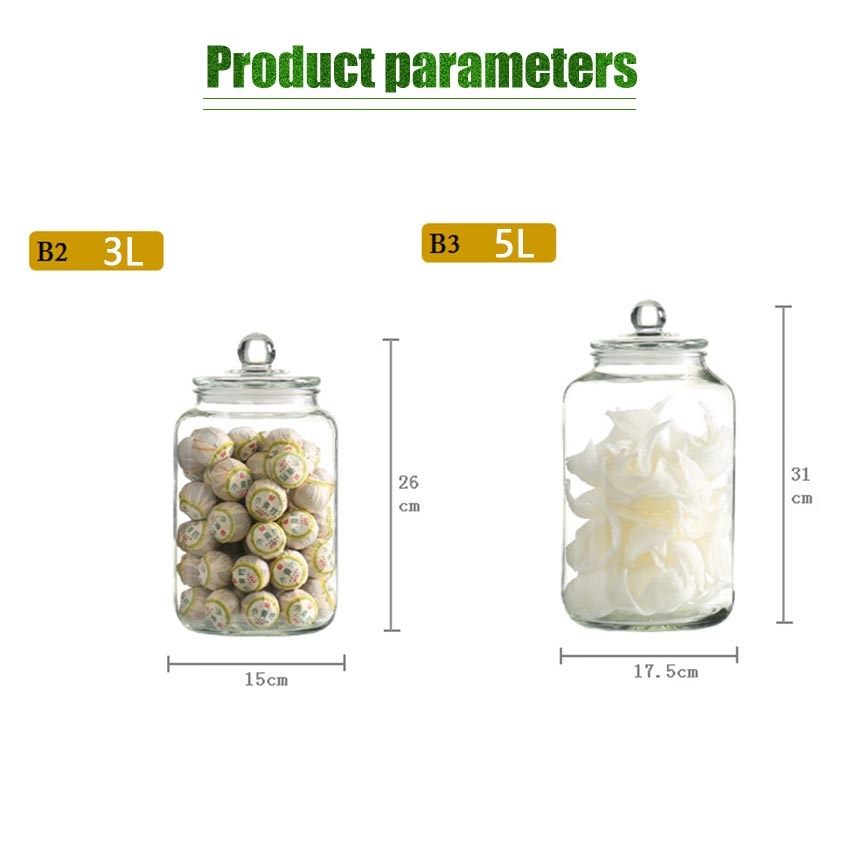 【Fast Delivery】Transparent Glass Jar Tank kitchen With Lid | Lazada PH