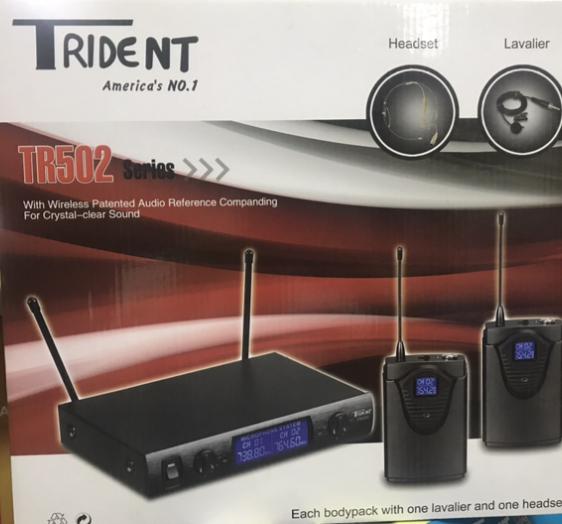 TRIDENT TR502 Series Wireless Microphone / Lapel Wireless (black ...
