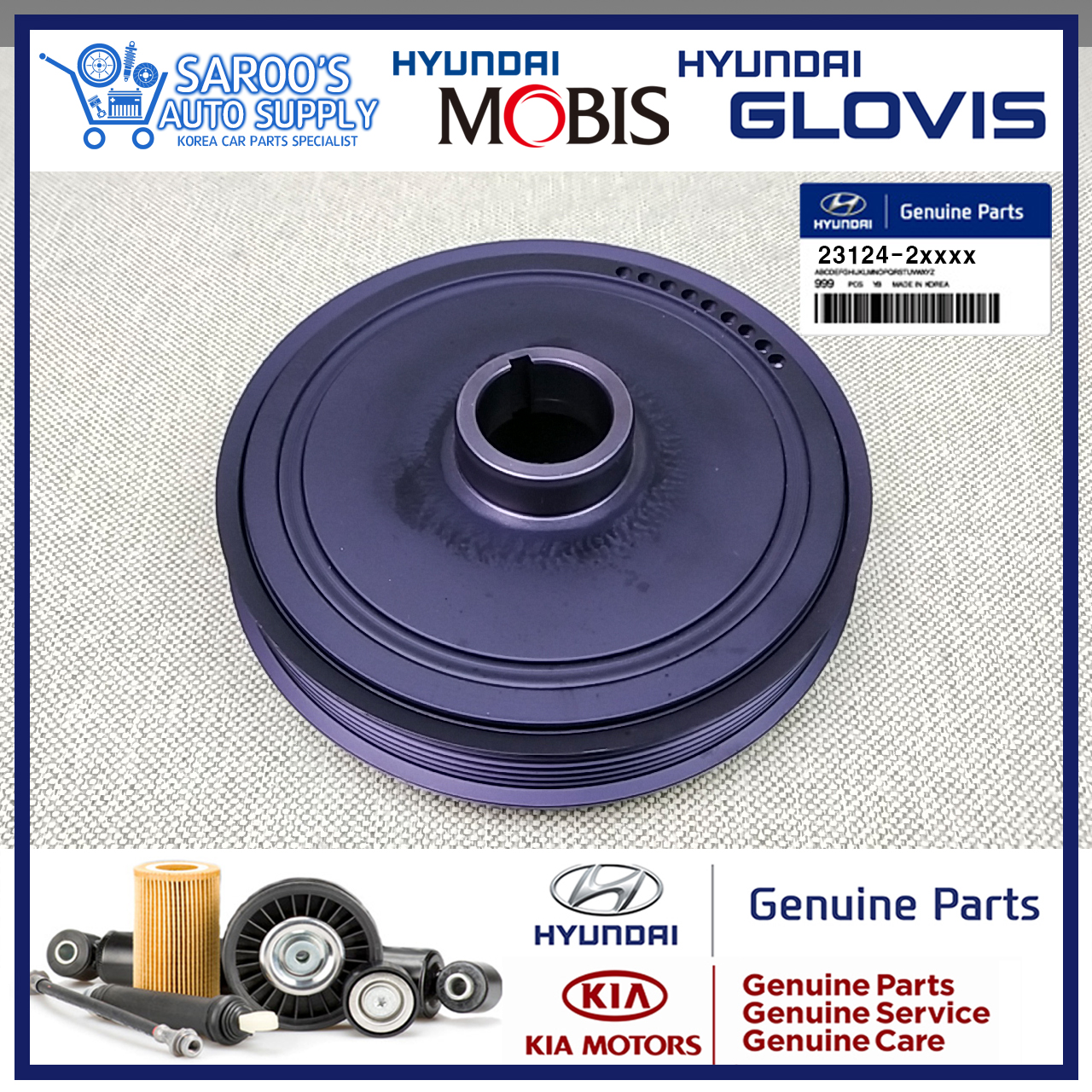 Damper Pulley .Crankshaft Pulley For Accent , Carens , Soul , Original ...