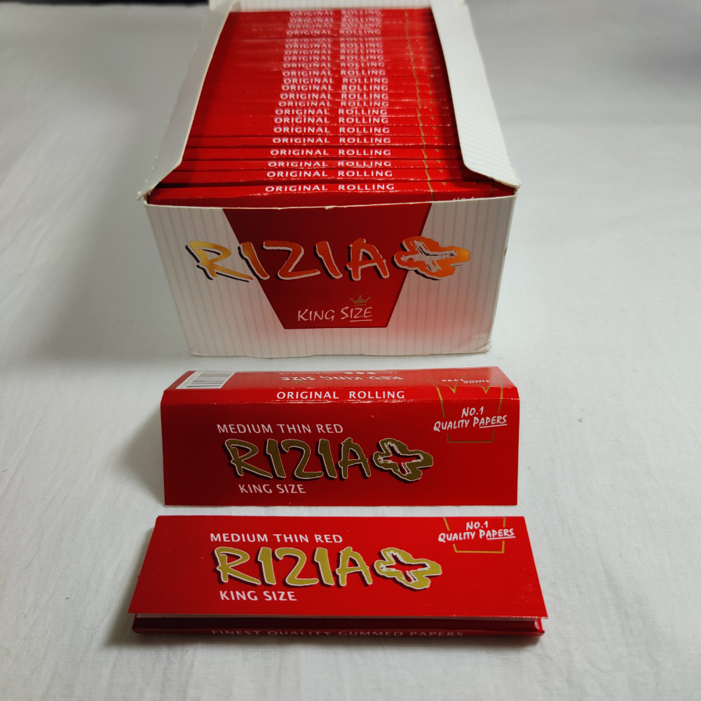 กระดาษโรล Rizla+ Red Orignal 110mm Medium Thin King Size Rolling Papers ...