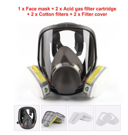Gas Mask Dust Chemical Spray Paint Industrial Protection Filter ...
