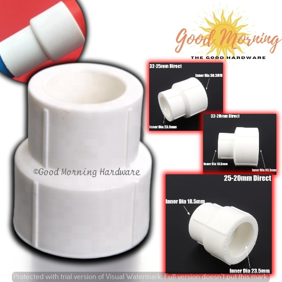 5PCS PPR-2 Coupling Reducer (25x20-3/4x1/2, 32x20-1x1/2, 32x25-1x3/4 ...