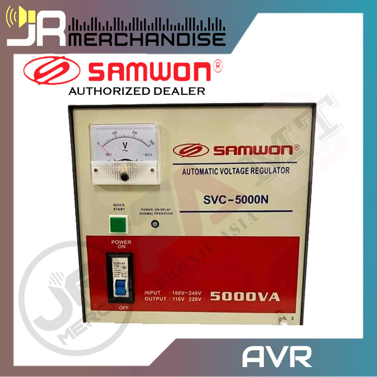 Samwon Automatic Voltage Regulator 5000 watts with Time Delay (SW-5000W ...