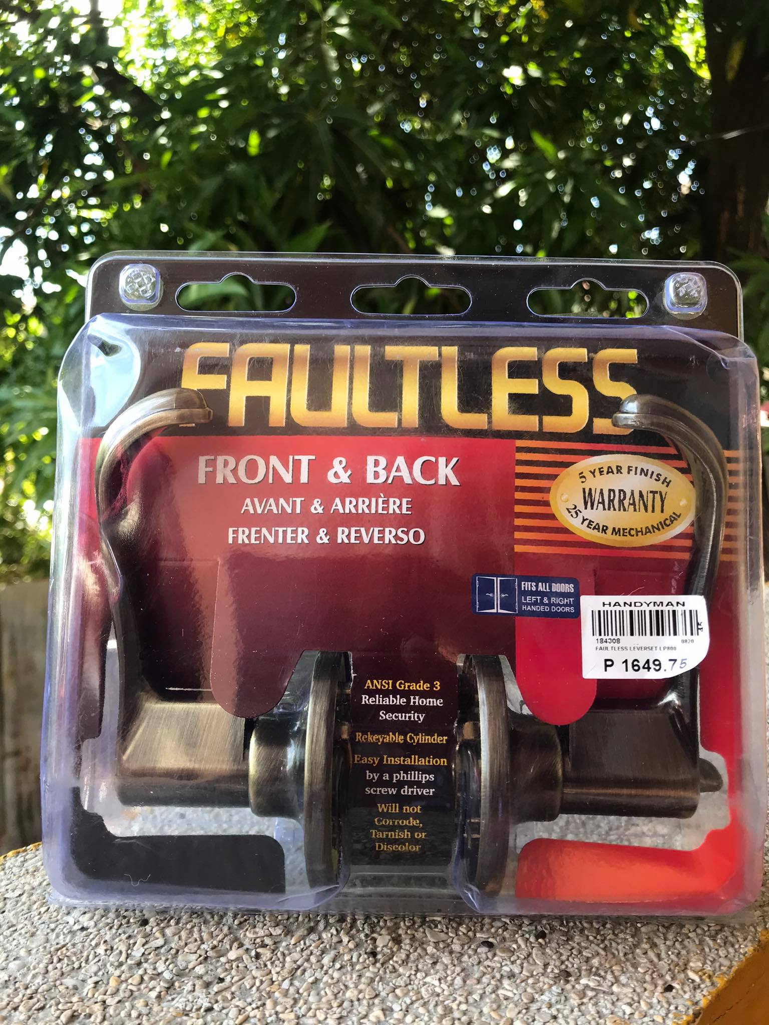 FAULTLESS Quality Lock Leverset LP800B | Lazada PH