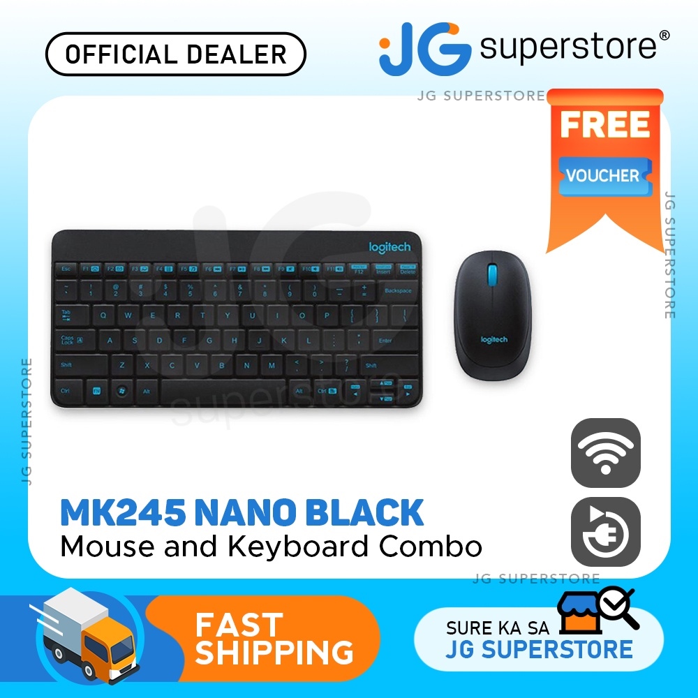 Logitech Mk245 Nano Wireless Keyboard And Mouse Combo With 2 4ghz Usb Receiver 10m Range Lazada Ph