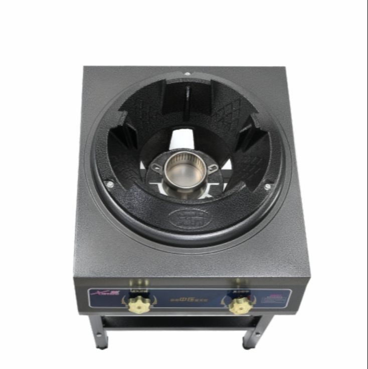 XINHONG High Pressure Gas Stove Black Stainless Steel With Table Single ...