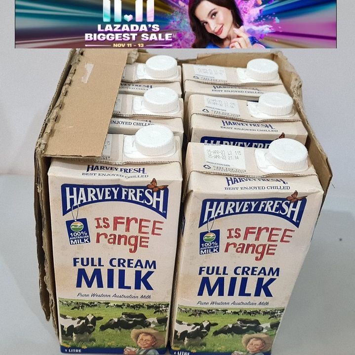 HARVEY FRESH Full Cream UHT Set of 6 promo 12.12 | Lazada PH