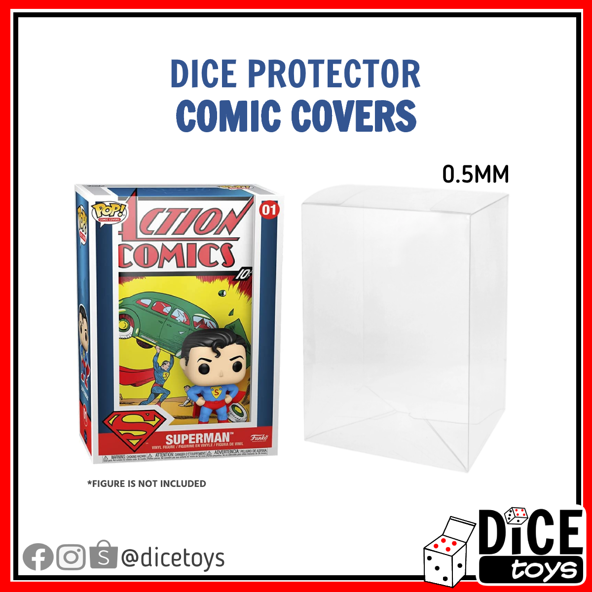 DICE Protector - Comic Covers Funko Pop Protector 0.5mm Hard PET ...