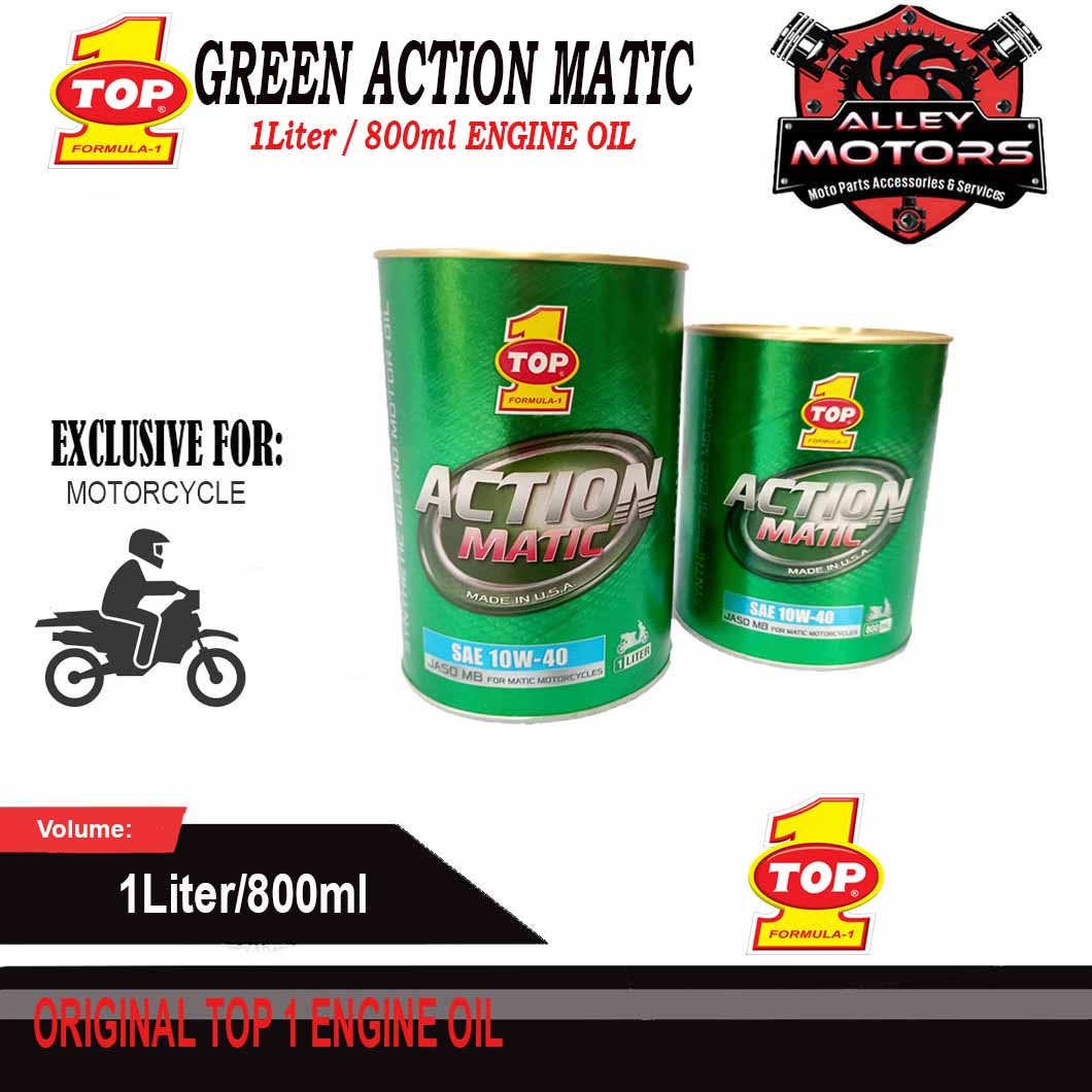ENGINE OIL TOP 1 GREEN ACTION MATIC 1Liter / 800ml By Alley Motor ...