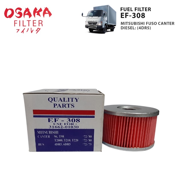 Osaka EF-308 31662-01030 Fuel Filter Mitsubishi Fuso Canter Diesel 4DR5 ...