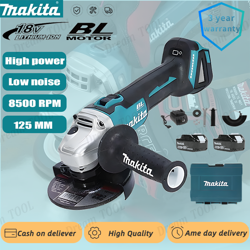Makita Cordless Angle Grinder Heavy Duty Rechargeable Multifunctional ...