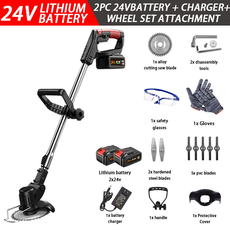 Portable Grass Cutter Cordless Lawn Mower Electric Mower 48V/24V/12V ...