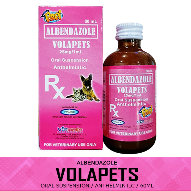Papi Volapets Oral Suspension Anthelmintic Albendazole Dewormer For ...