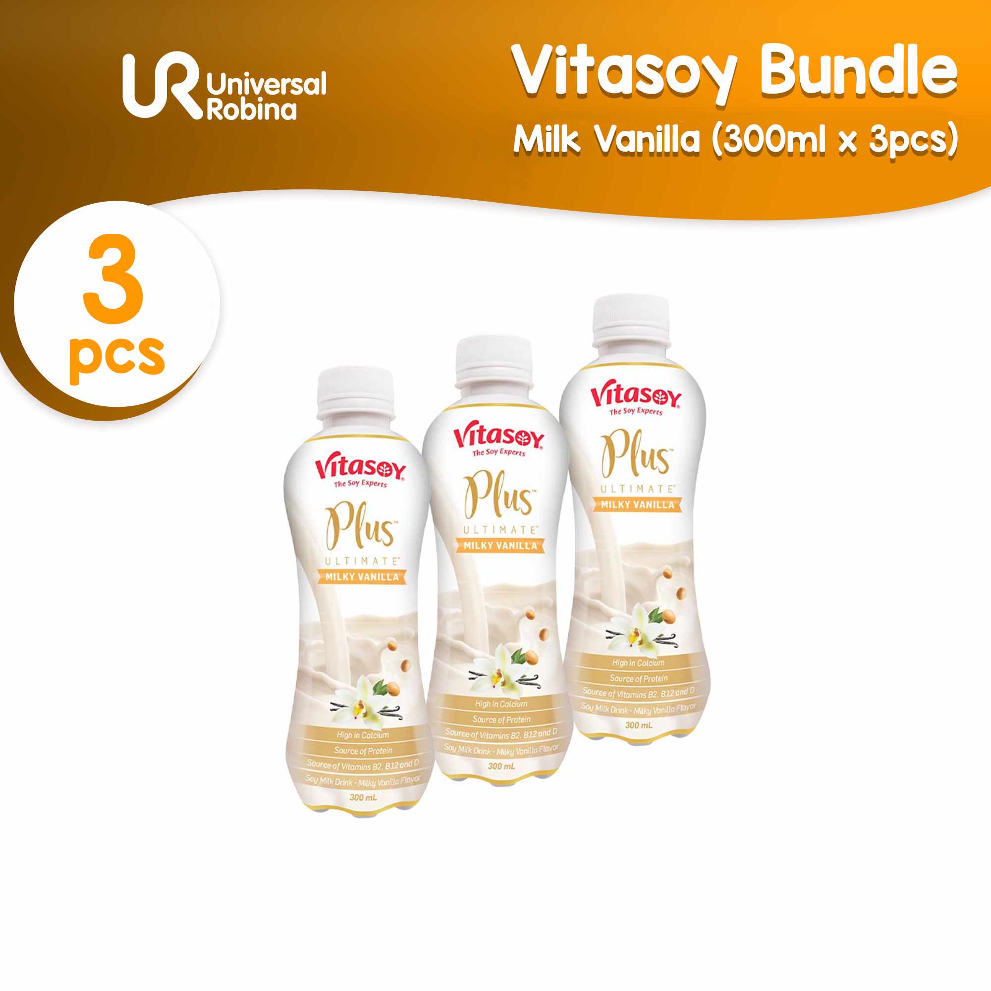 3 x Vitasoy Plus Ultimate Vanilla Flavor (300ml) | Lazada PH