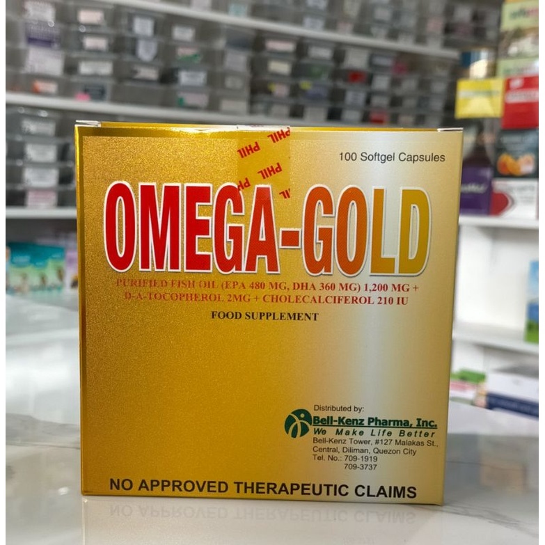 recreation Omega Gold 1200mg Fish oil Sold per 10pcs | Lazada PH