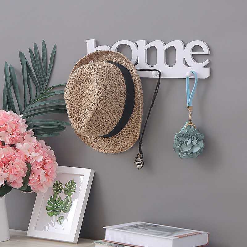 Wall Mounted Key Holder Key Chain Rack Hanger with 4 Hooks Multiple ...