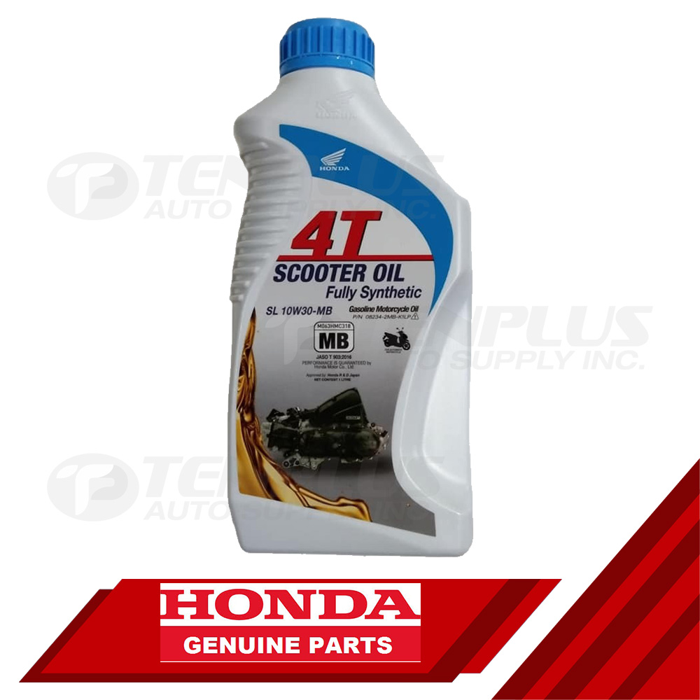 Honda Genuine Oil 4T SL 10W30 MB (Blue) Fully Synthetic Scooter Oil 1L ...