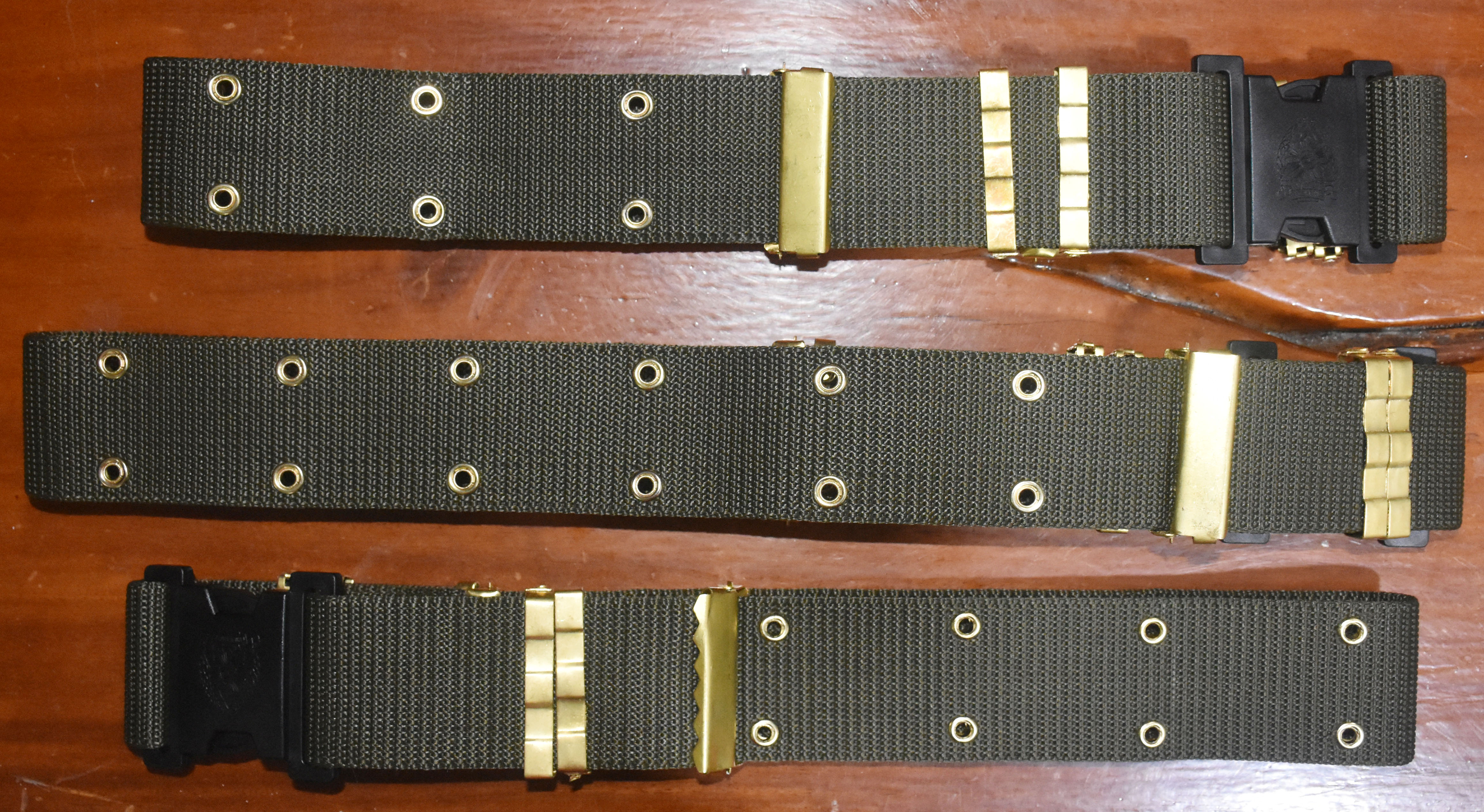MILITARY MEN PISTOL BELT (BRASS) FATIGUE WITH AFP LOGO, SUSPENDER BELT ...