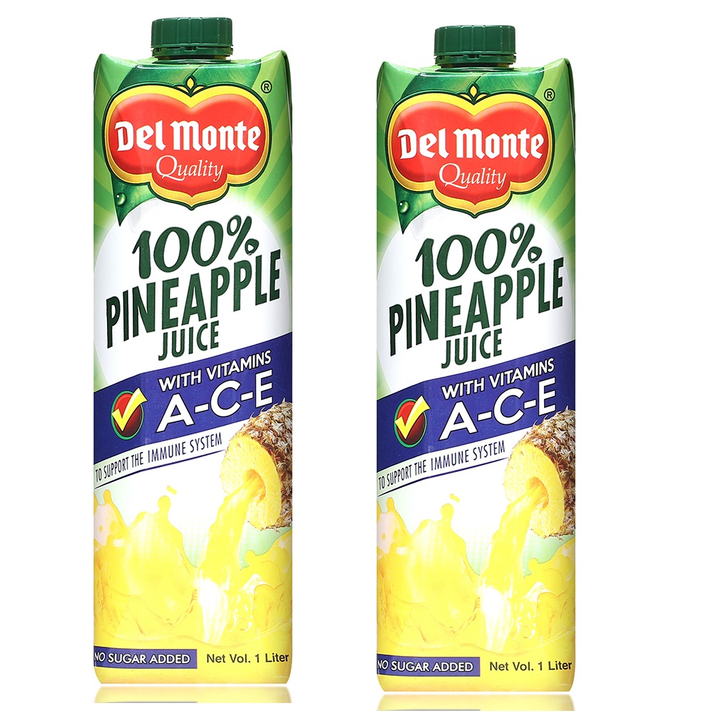 Del Monte 100% Pineapple Juice with Vitamins ACE 1L Tetra | Lazada PH