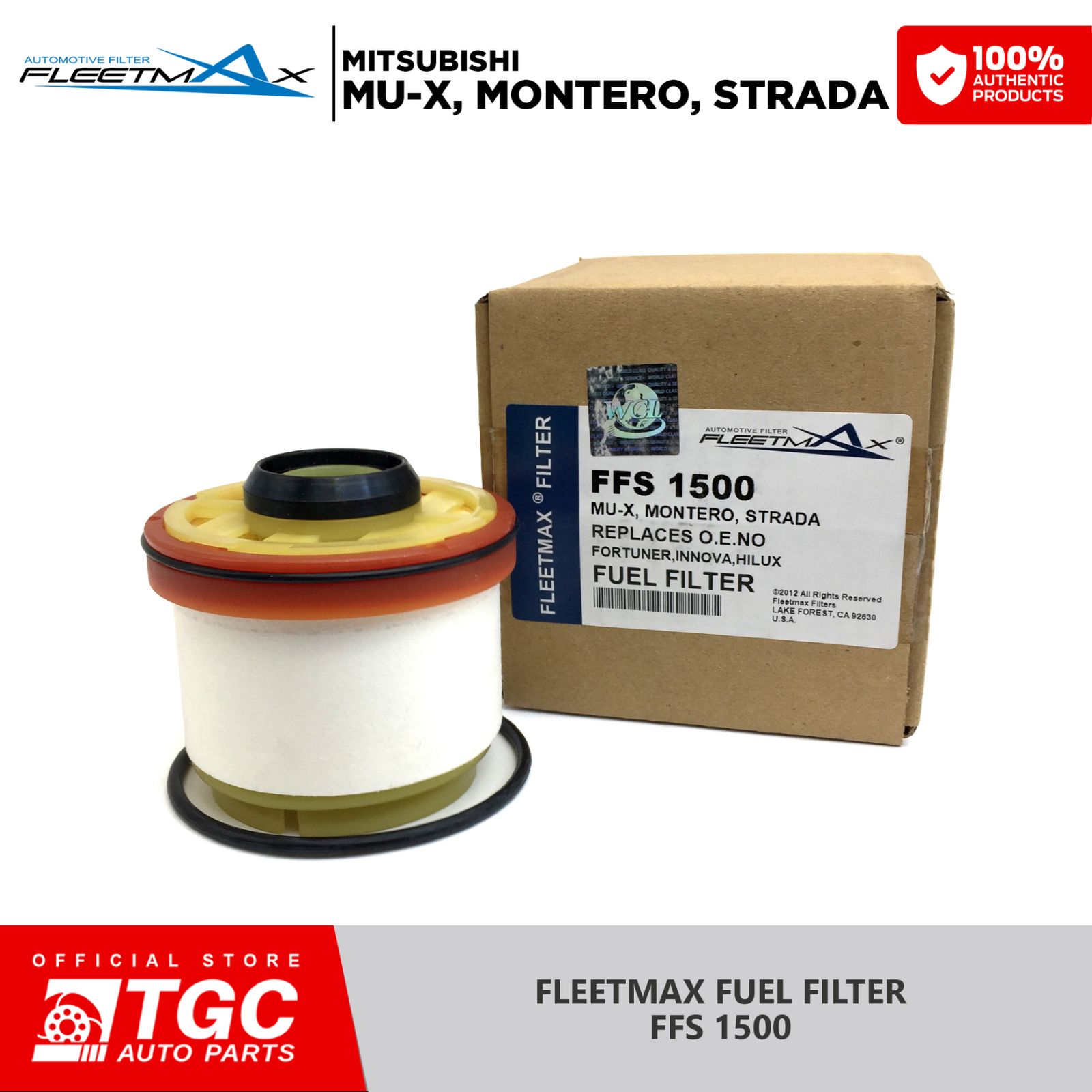 Fleetmax Fuel Filter Toyota Innova, Fortuner Hi-Lux 2005-2015 ...