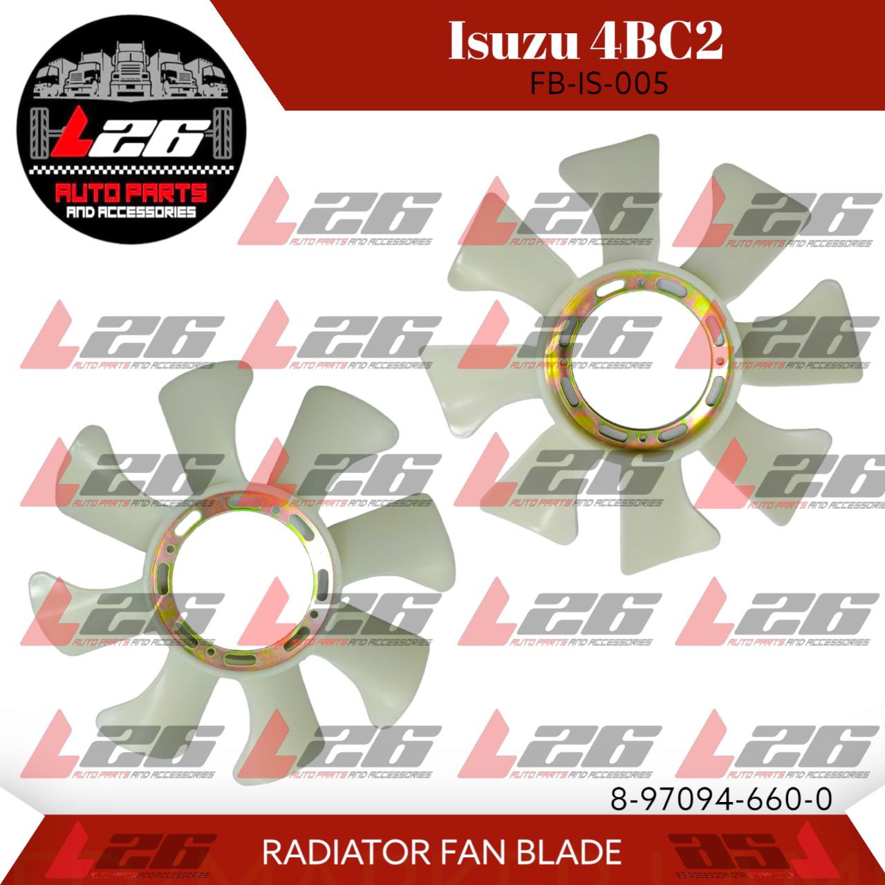 ISUZU 4BC2 4BD1 MITSUBISHI FUSO 4D31 CANTER 4DR7 Radiator Fan Blade ...