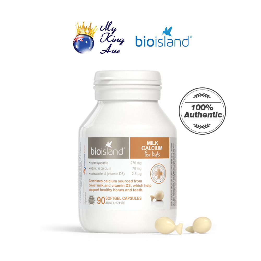 Bioisland Milk Calcium 90 Tab Support Healthy Bones And Teeth [My King Aus] | Lazada PH