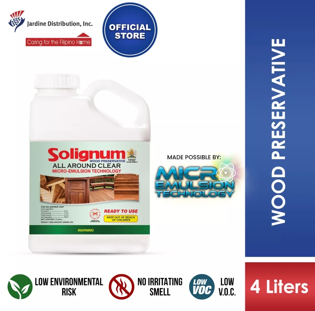 Solignum All Around Clear 1L or 4L Wood Preservatives Anti Termite Anay ...