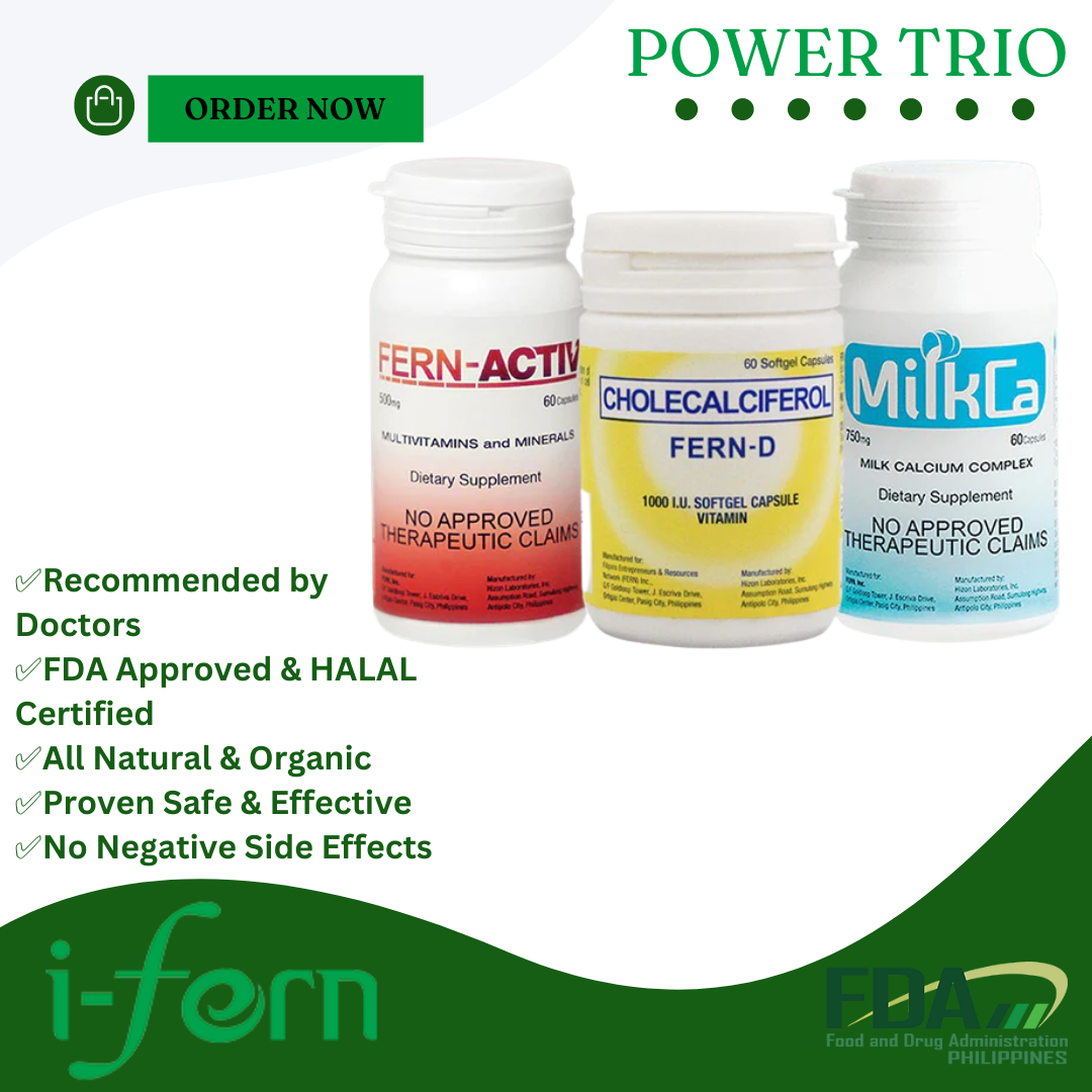 Original Power Trio Ifern Products Fern D Vitamin D 1000IU | Lazada PH
