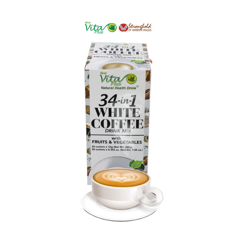 First Vita Plus 34-in-1 Coffee with Fruits and Vegetables - White ...