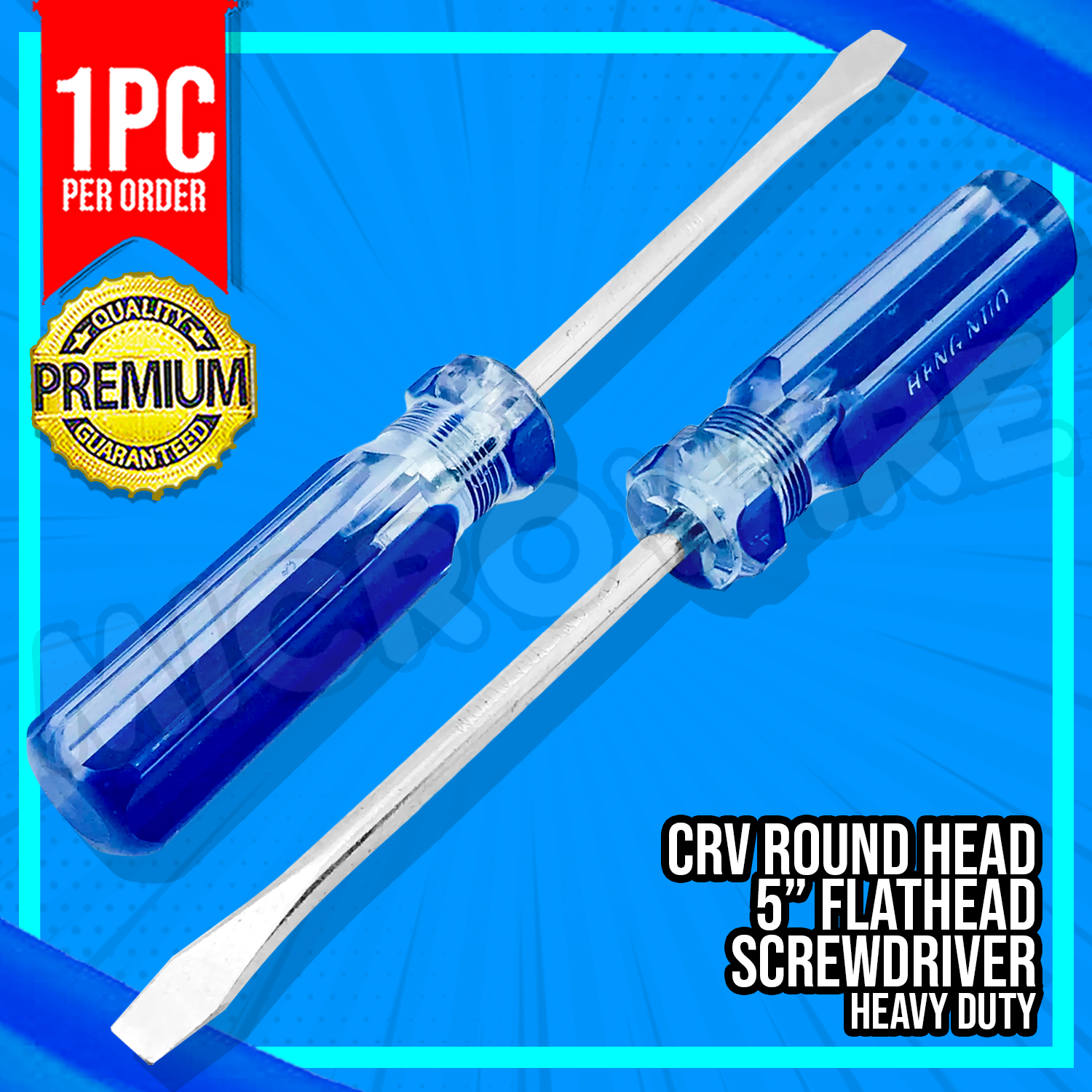 CRV Round Head 5" Flat Head Screwdriver Screw driver Heavy Duty | Lazada PH