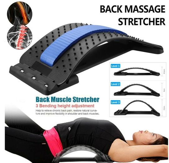 Magic Lumbar Back Support Stretcher Spinal Multi-Level Back Stretching ...