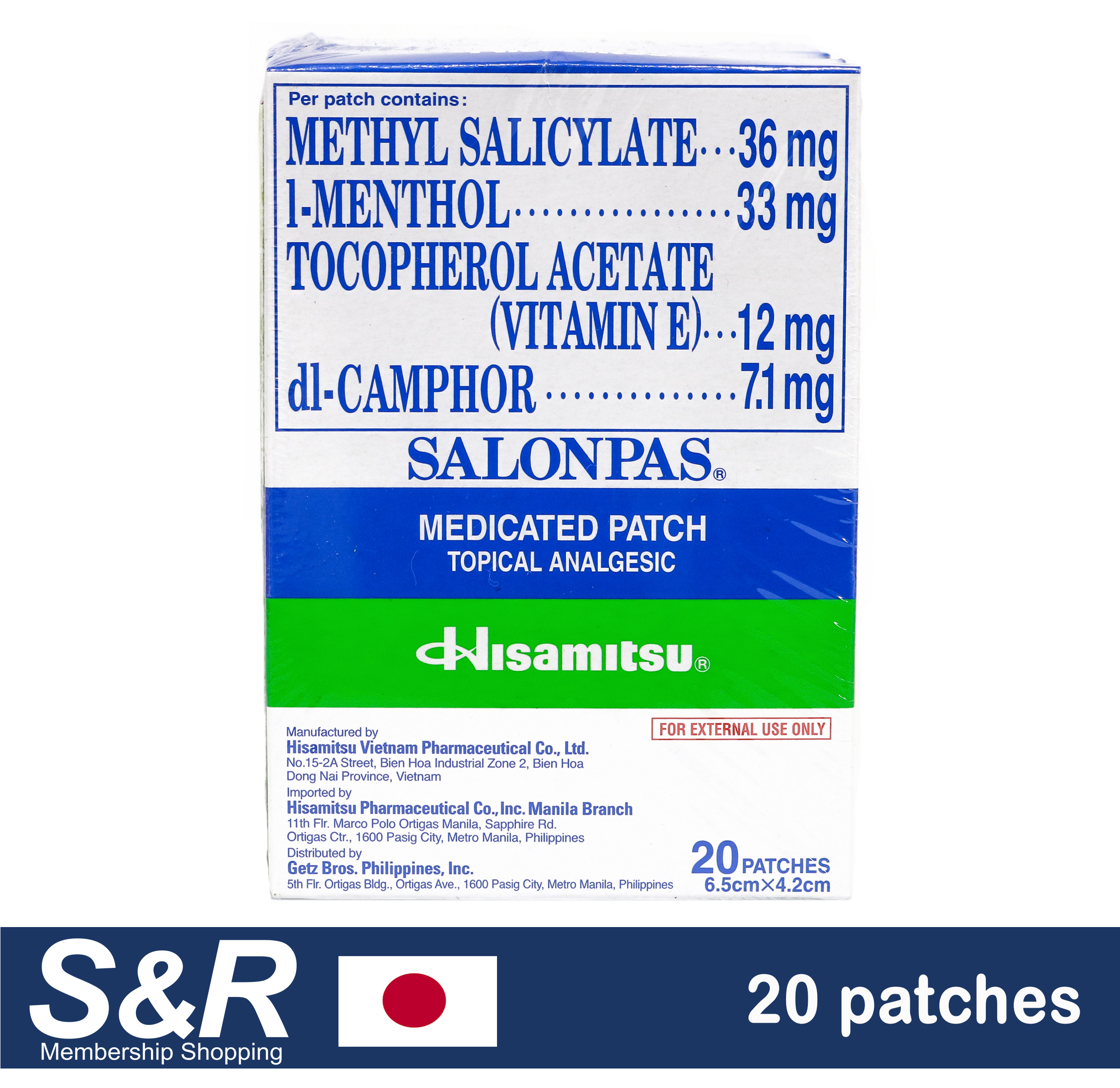 Hisamitsu Salonpas Medicated Patch 100 patches | Lazada PH