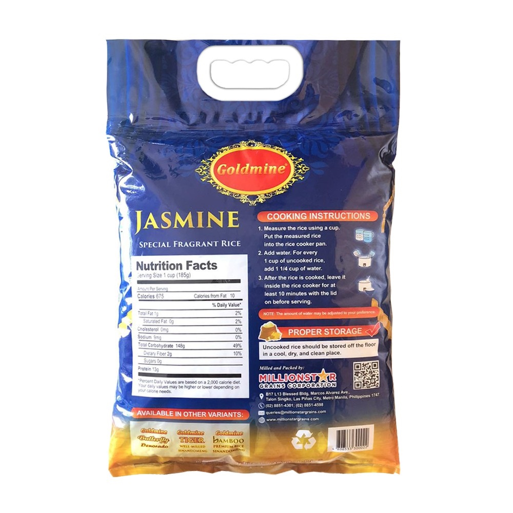 KC grocery Goldmine Jasmine Special Fragrant Rice 5KG | Lazada PH