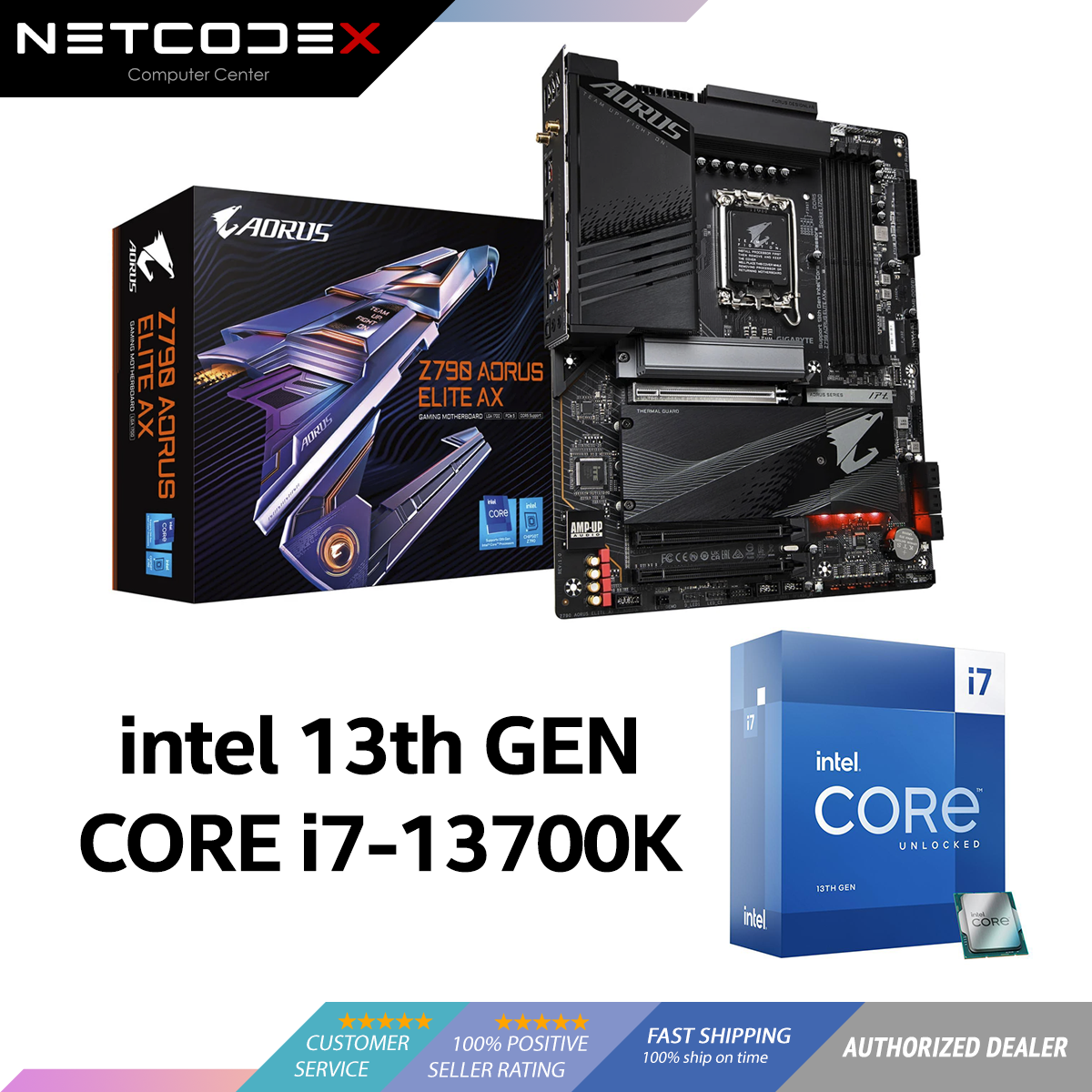 Intel Core i7-13700K Processor + Gigabyte Z790 AORUS ELITE AX DDR5 ...