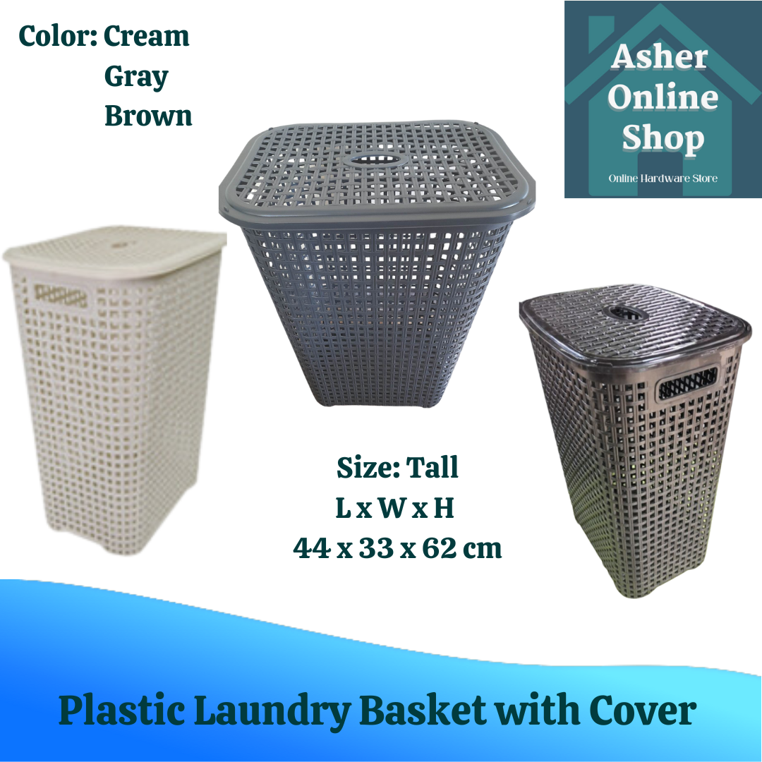 Plastic Multi-purpose Basket Laundry Basket with Cover | Lazada PH