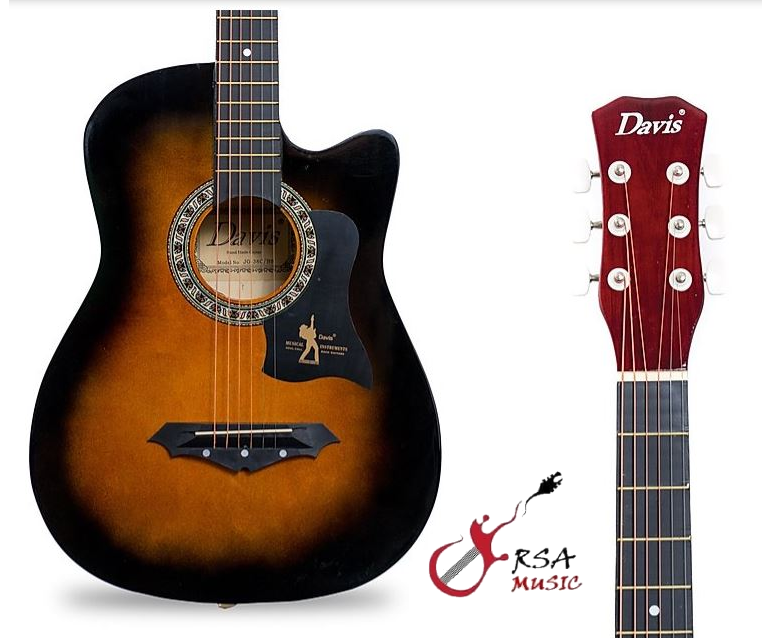 Original Davis Acoustic Guitar with Pick Up 2 EQ Low Action High ...