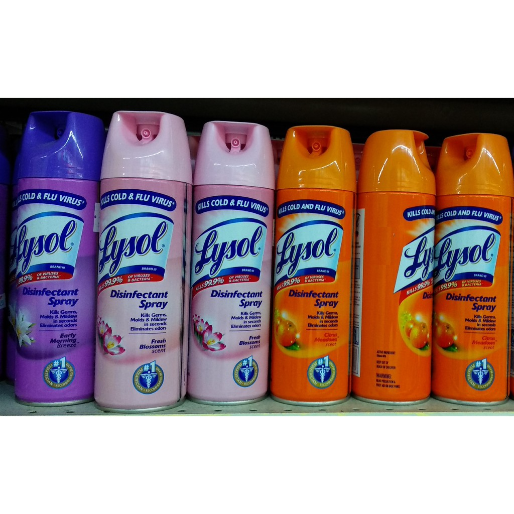 Lysol Disinfectant Spray 170g / 340g - Kill 99.9% of Viruses and ...