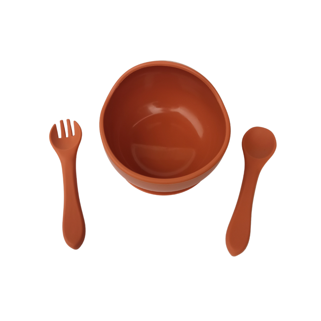 Bollie Baby Wowo Silicone Suction Bowl with Spoon and Fork | Lazada PH
