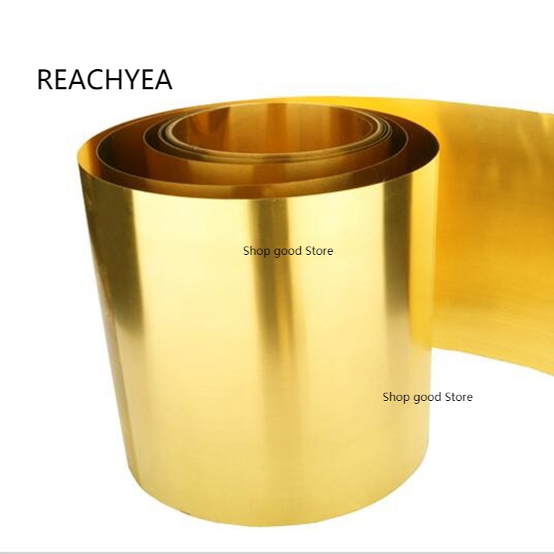 Thickness 0.02/0.03/0.05MM*W100MM 1Meter/ROLL Thin Brass Strip Brass ...