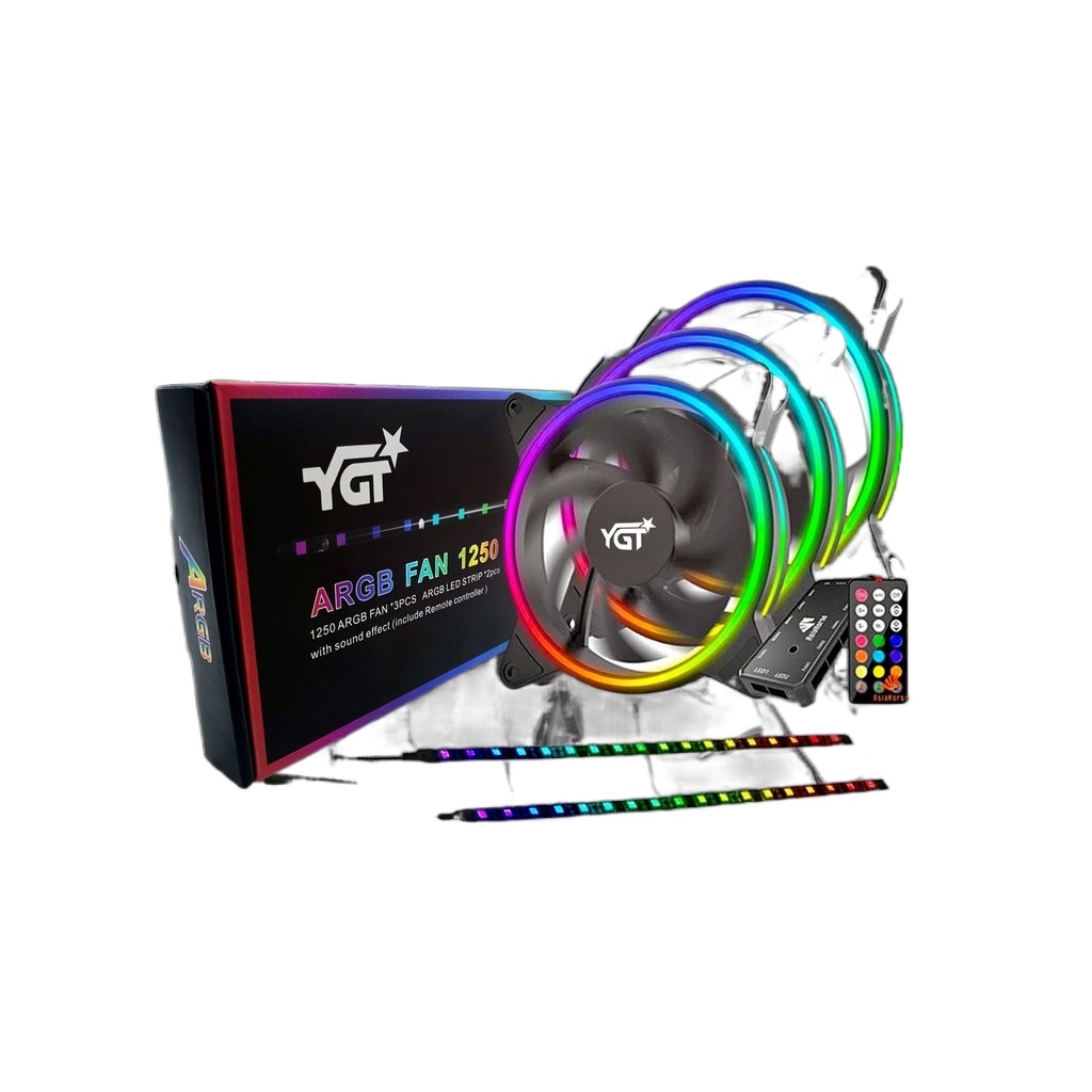 YGT-1250 120mm ARGB FAN case Adjustable Case Chassis Cooling Ring New ...