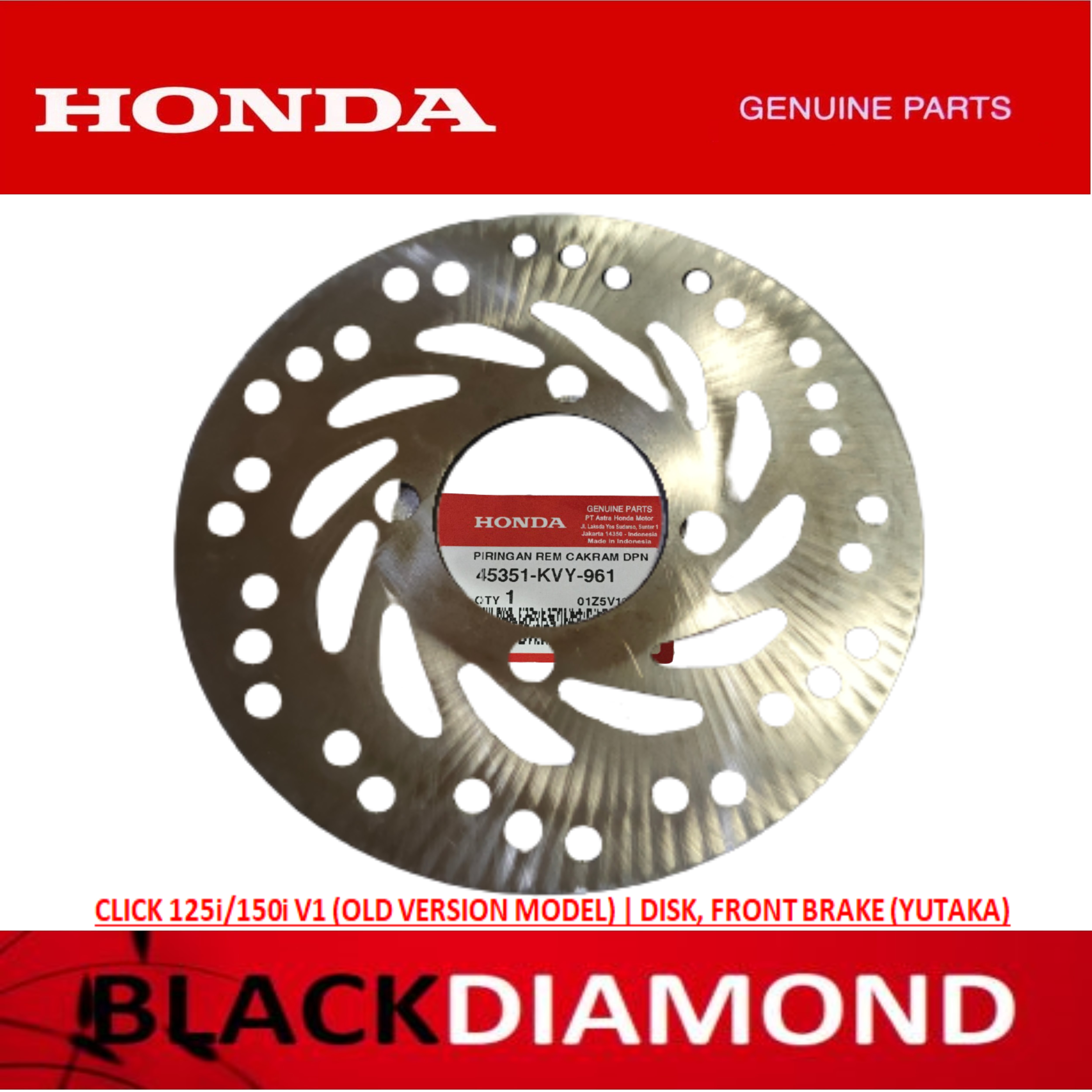 JOEY - ORIGINAL HONDA CLICK 125i/150i V1 (OLD VERSION MODEL) | DISK ...