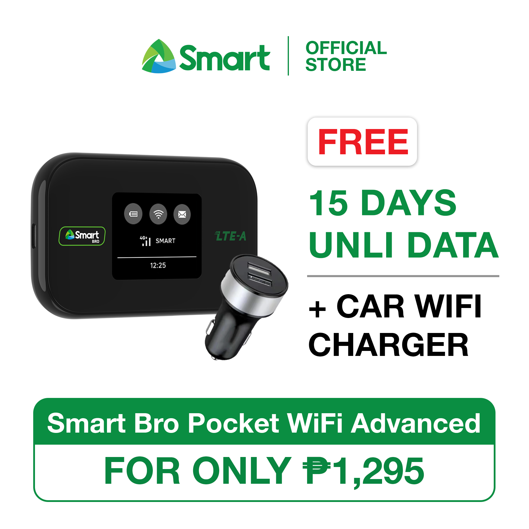 Smart Bro Pocket WiFi Advanced with 15 days UNLI DATA - Boosteven M281T | Lazada PH