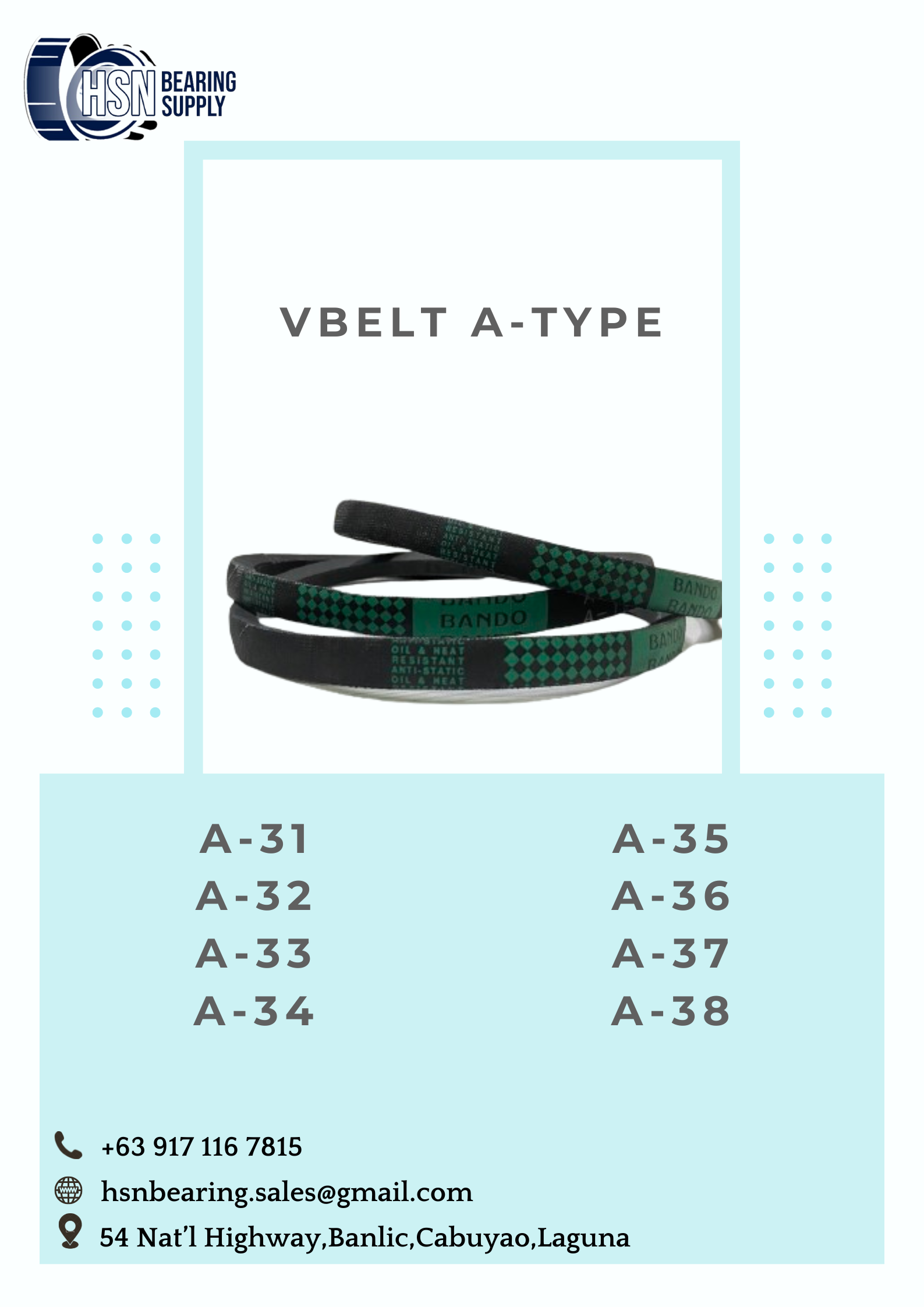 V-BELT A31-A38 | Lazada PH