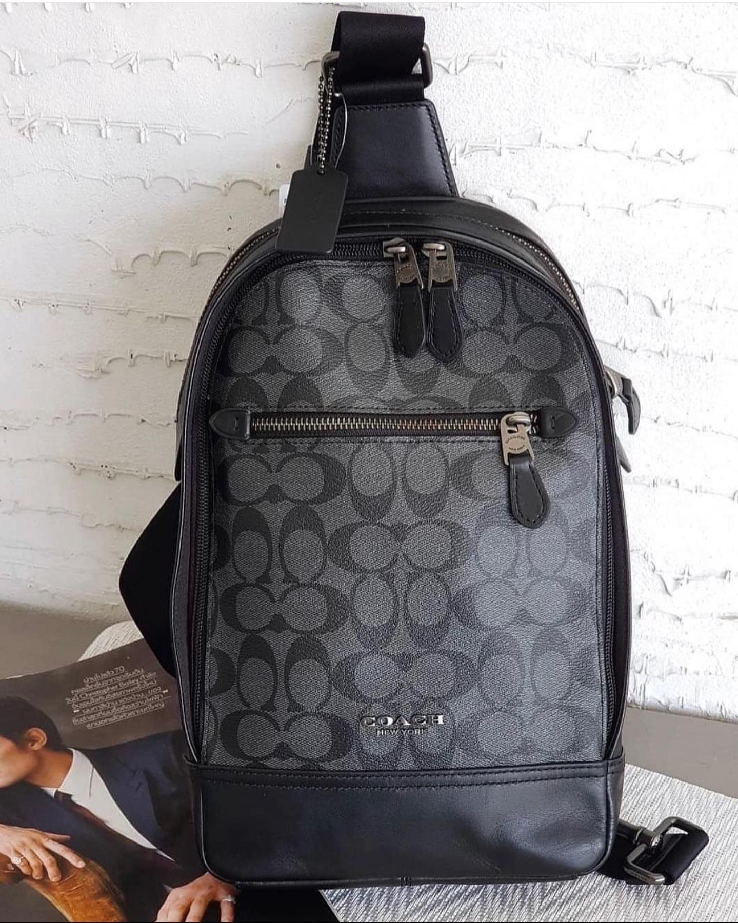 Guaranteed Original Coach. F37573 Graham Pack In Signature Canvas ...